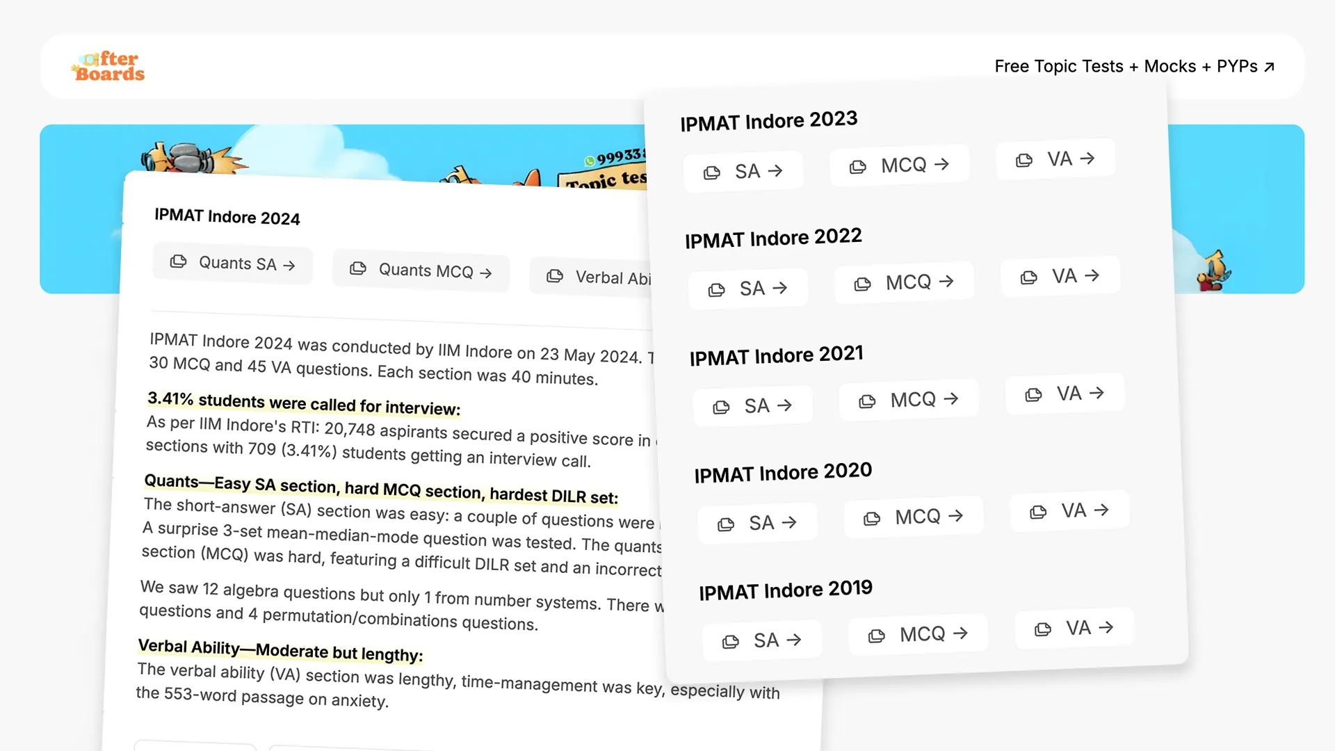 IPMAT Indore 2022 Past Year Questions | AfterBoards